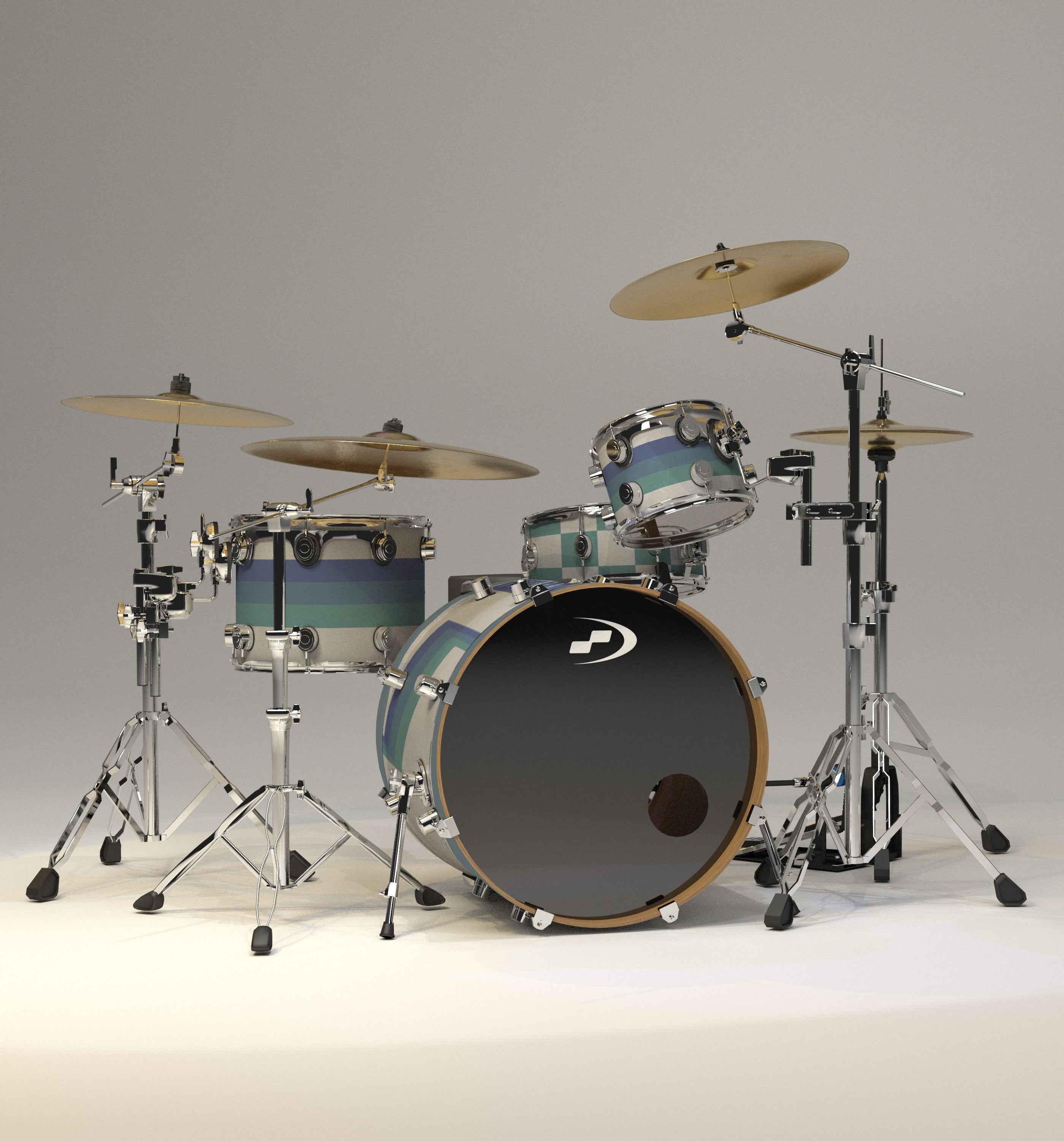 SURF BLUE Drum Wrap – Australian Made – Dare Decals